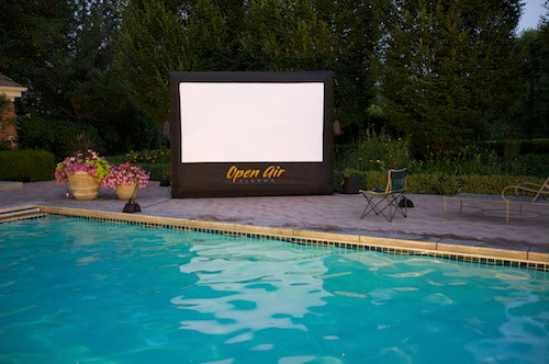 Pool Parties with An Open Air Cinema Inflatable Movie Screen System ...
